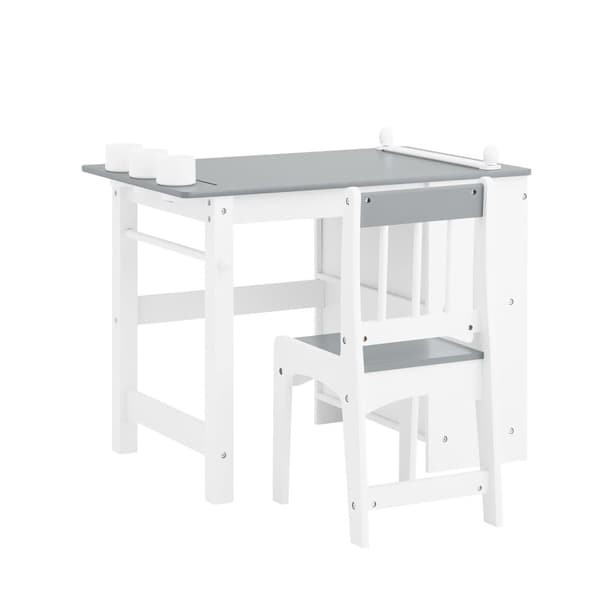 SoBuy skrivbord för barn med stol Skrivbord med förvaringsskåp KMB60-HG ...