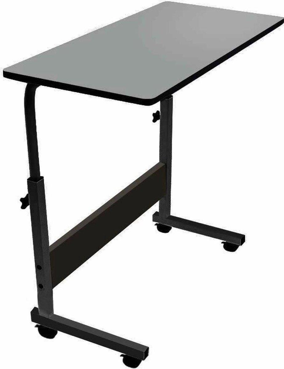 Skrivbord på hjul | Laptopbord | Databord | Justerbart | Svart | 71-90 ...