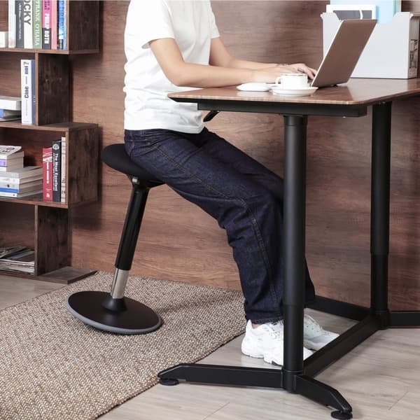 Standing Stool – Aluminum – Black – Adjustable Height 55-70 cm, No ...