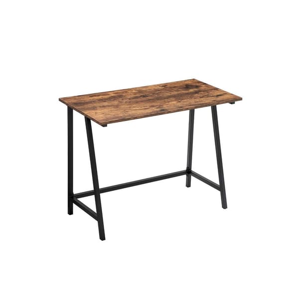Computer Desk – Wood and Iron – Rustic Brown – Industrial Style, Easy ...