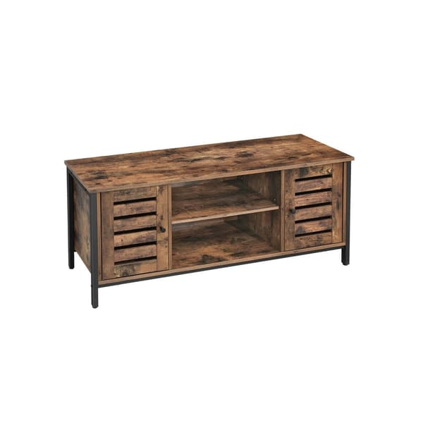 Industrial TV Console Unit – Engineered Wood – Rustic Brown – with ...