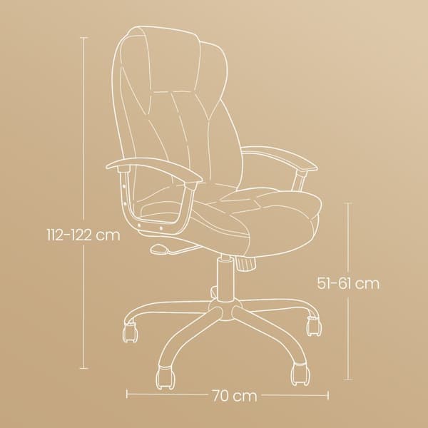 Executive Office Chair – PU – Black – High Back, Large Seat, Tilt ...