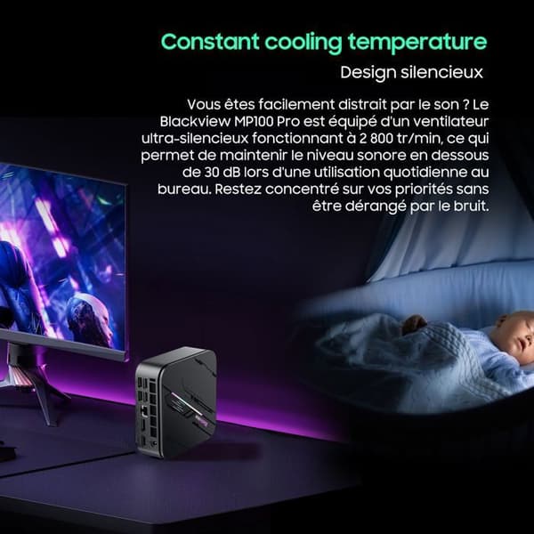 Mini PC - BLACKVIEW - MP100 Pro - Intel Core i9-12900HK - 16 GB RAM - 1 ...