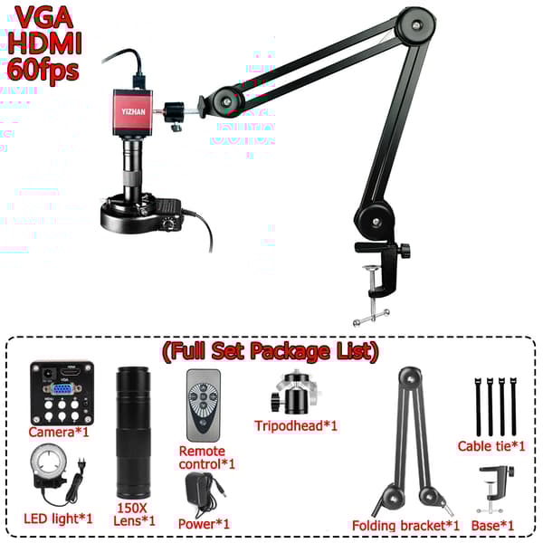 Digital Mikroskop, 48MP HD Sensor, HDMI og TYPE-C Udgange,VGA HDMI ...