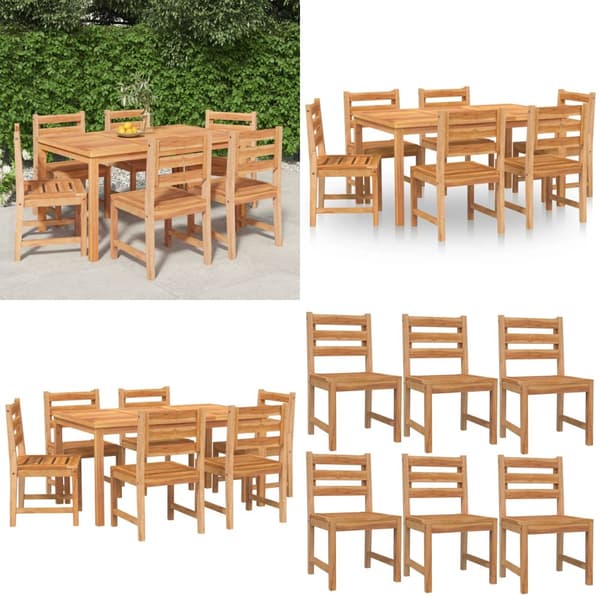 Matgrupp för trädgården 7 delar massiv teak - Trädgårdsmöbler ...