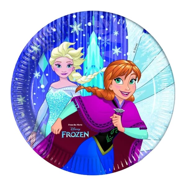 Frozen Paper Snowflake Anna And Elsa Party Plates (Pack of 8) | CDON