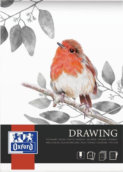 Oxford ritpapper - 400166122 - Block med 25 ark, 200g, limmat på ...