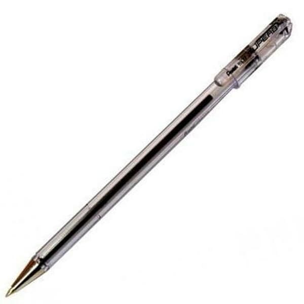 Pen Pentel Superb Bk77 Black 12 Pieces | CDON