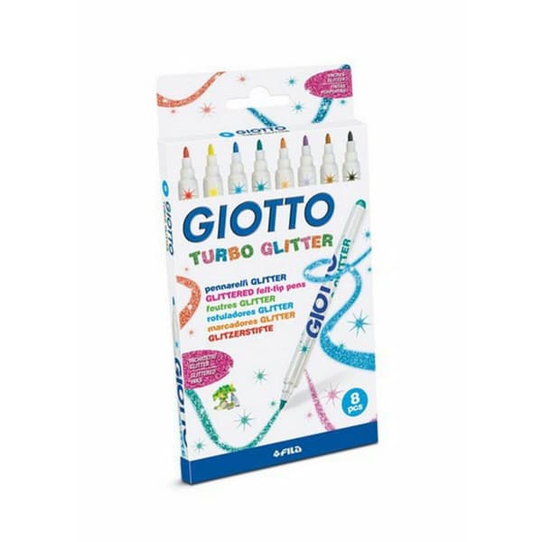 Set of Felt Tip Pens Giotto Turbo Glitter Multicolour (10 Units) | CDON