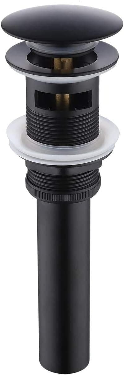 OBOSOE Svart Avloppssil för Handfat med Överlopp - Pop-up Propp för ...