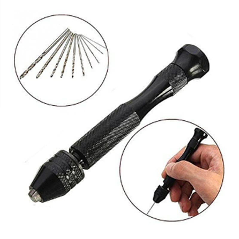 Håndbor med 10 forskjellige bits Sort 0.6-2.0 mm | CDON