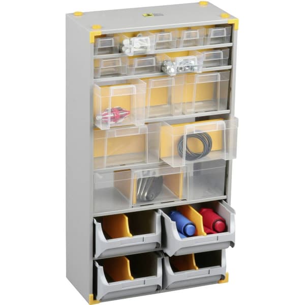 Allit Sortimentskåp (L x B x H) 300 x 165 x 565 mm Antal fack: 19 ...