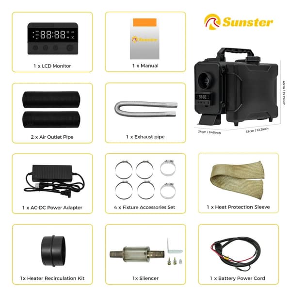 Diesel Luftvärmare, LTE 4G Kontroll, LCD Panel,GSM 4G | CDON