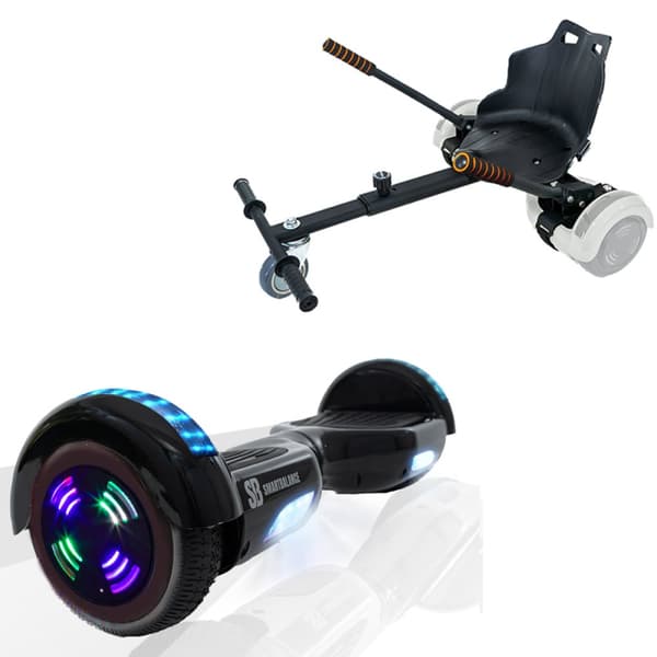Pakke Hoverboard Standard Go Kart, 6.5 tommer, Regular Black Junior ...