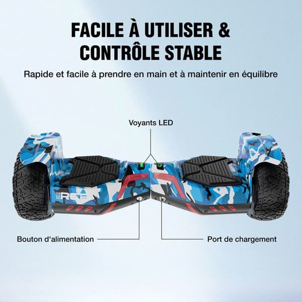 RCB RH3 Hoverboard 8.5" All-Terrain Hummer, Dubbel kraftfull motor ...