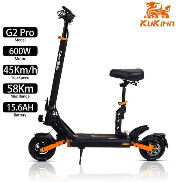 KuKirin G2 Pro el-scooter, 600W motor, 15AH batteri, 55 km rækkevidde ...