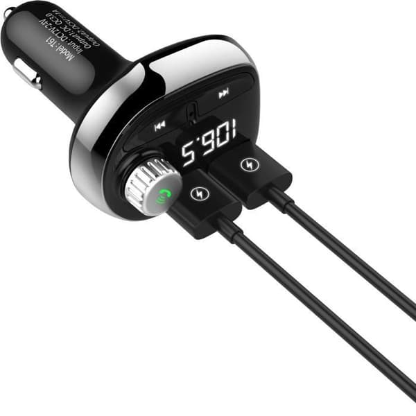 Bluetooth Fm Sändare För Bil Trådlös Bluetooth Adapter Med Handsfree