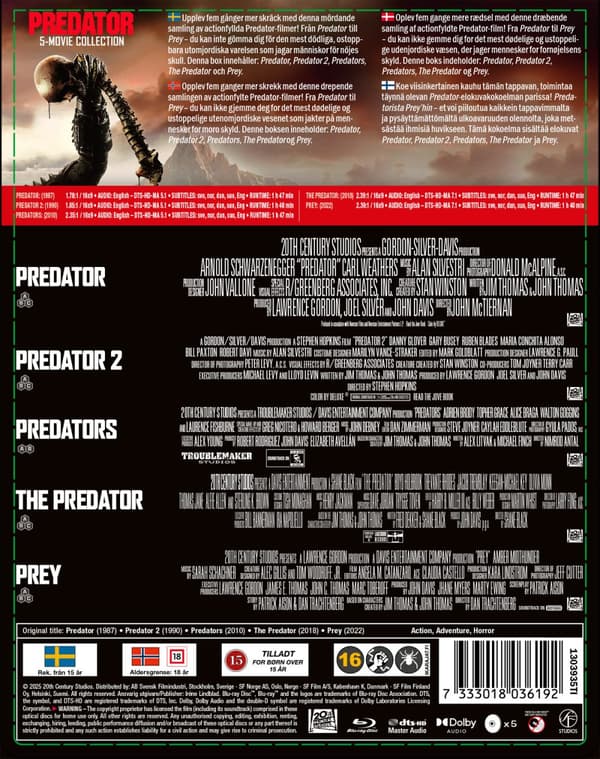Predator: 5-Movie Collection (5 Blu-ray) | CDON
