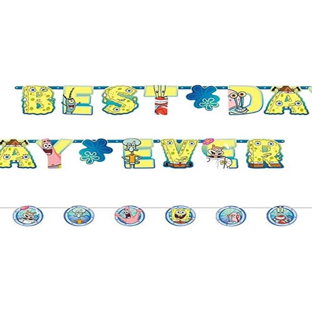 SpongeBob SquarePants Birthday Banner Set | CDON