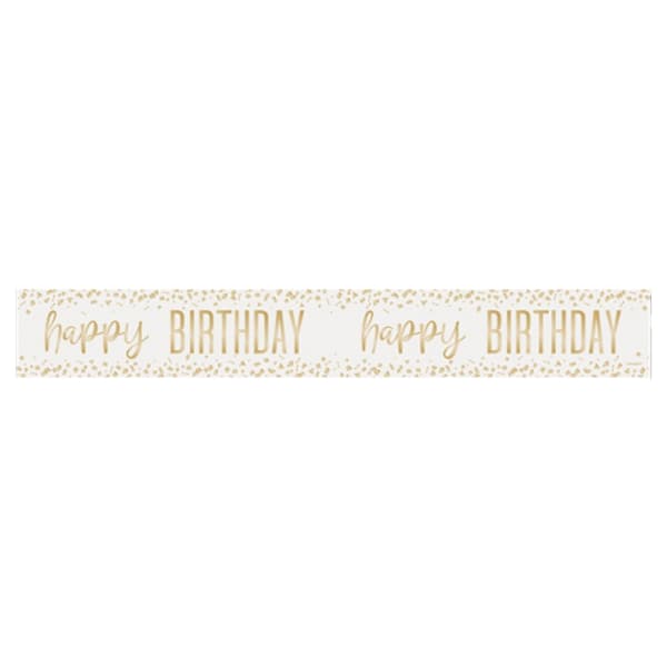 Unique Party Foil Confetti Happy Birthday Banner | CDON