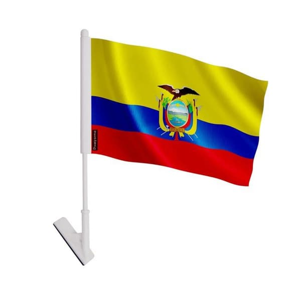 Limad flagga - Ecuador - 14 x 21 cm - 5 stycken - Polyester - Lätt ...