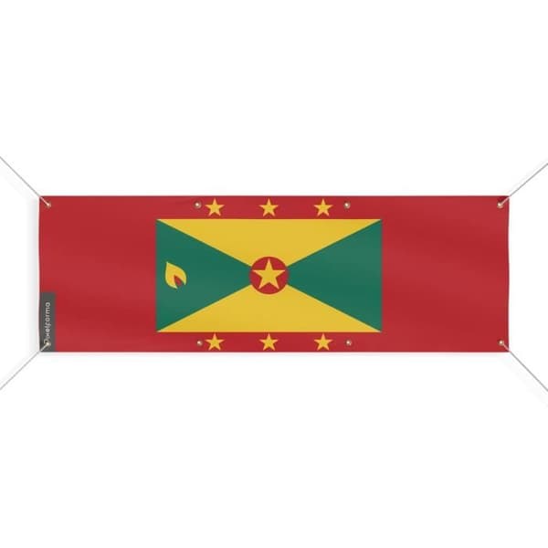Grenada flagga banner 8 öljetter 120x360 cm | CDON