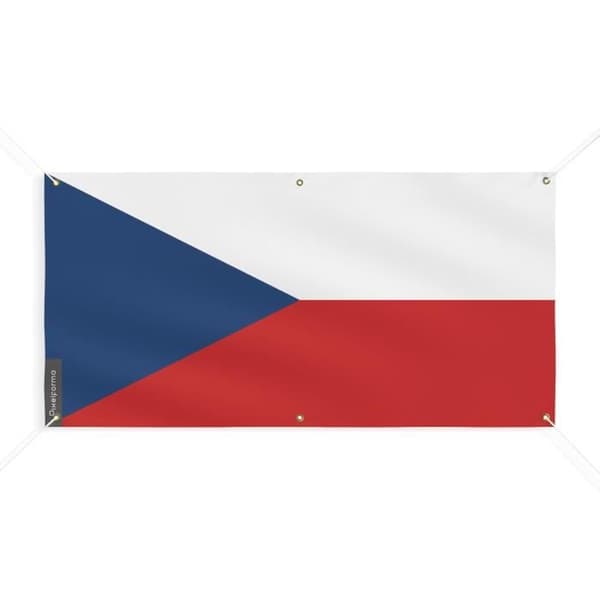 Banner Flag of Czechia 6 öljetter 70x140cm i polyester | CDON