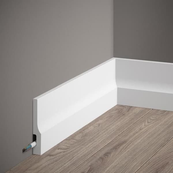 PROVISTON Plastlist 16 x 100 x 2000 mm Modern profilerad plastlist Högkvalitativ komposit i vitt ...