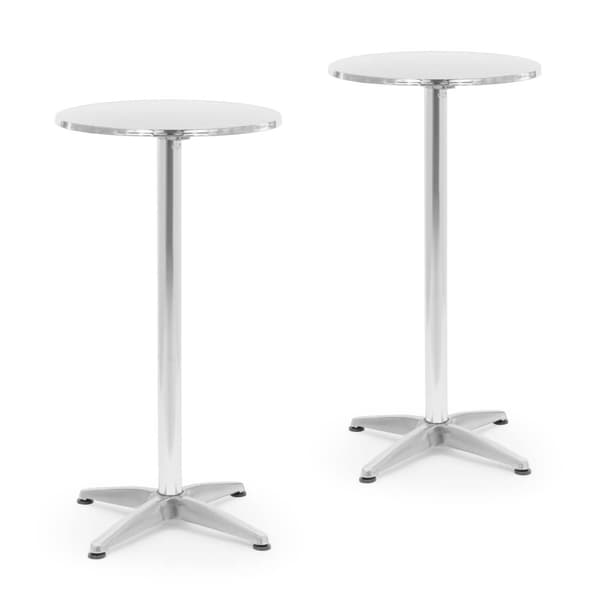 Cafébord - Set med 2 - Fällbart & höj- och sänkbart - Ø 60 cm | CDON