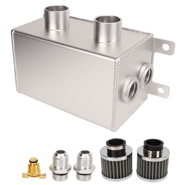 Twin Baffle Dual Filter Oil Catch Can Kit - 1200 ml reservoar ...
