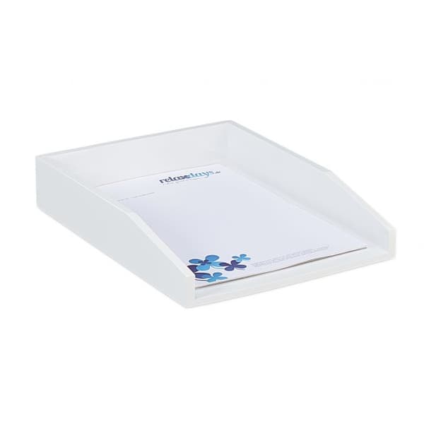 Robust dokumentfack i bambu, vitt | CDON