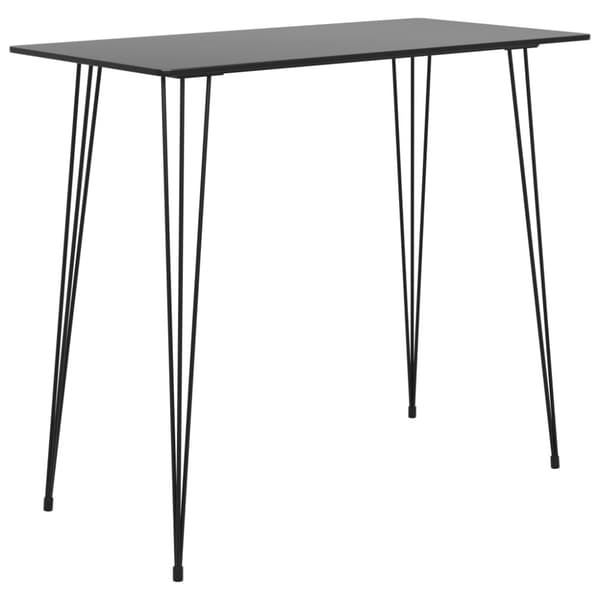Barbord med MDF-bordsskiva och metallben | Färg: Svart | Storlek ...
