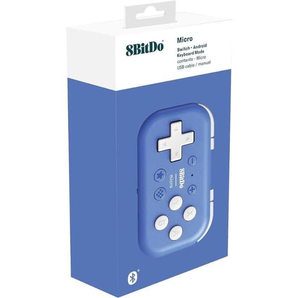 8bitdo Mini-controller bluetooth blå för Nintendo Switch & Raspberry Pi ...