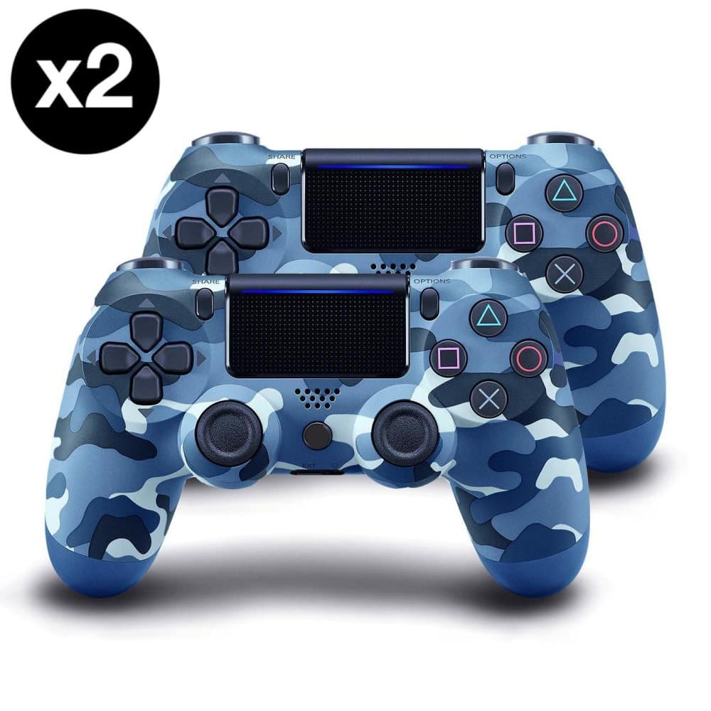 2 pak Blå Camo PS4 trådløs controller til playstation 4 - bluetooth | CDON