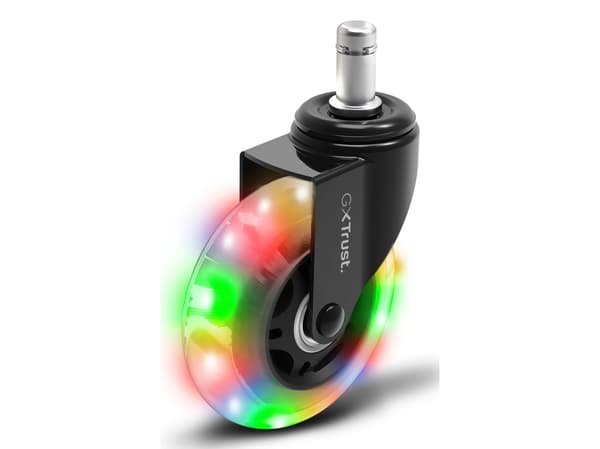 Mänguritooli rattad Trust GXT701 LED Gel Chair Wheels, 5tk | CDON