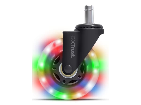 Mänguritooli rattad Trust GXT701 LED Gel Chair Wheels, 5tk | CDON
