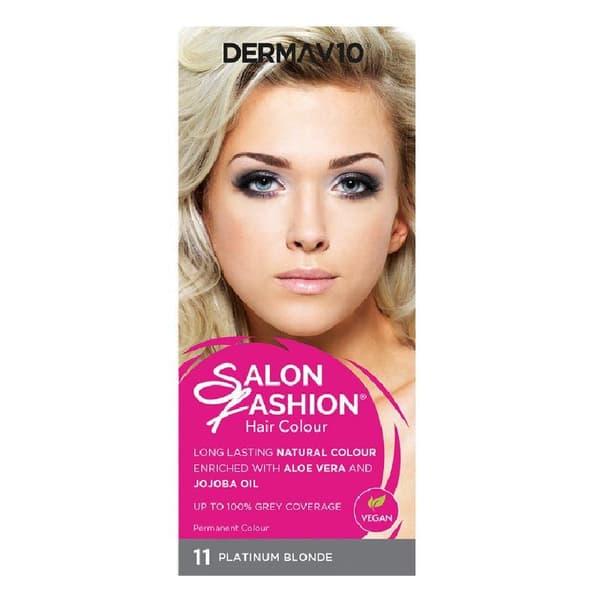 Derma V10 Salon Fashion Permanent Hair Colour 11 Intense Platinum ...