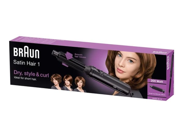 Braun Satin Hair 1 AS 110 Varmluftsbørste Lilac 200 W 2 m | CDON