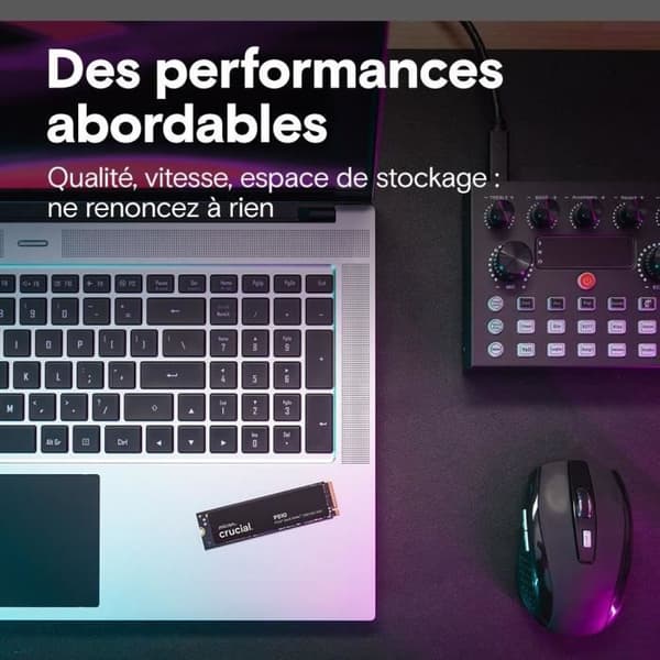 CRUCIAL - P510 - Intern SSD - 1 TB - PCIe Gen4 NVMe M.2 - Läshastighet ...