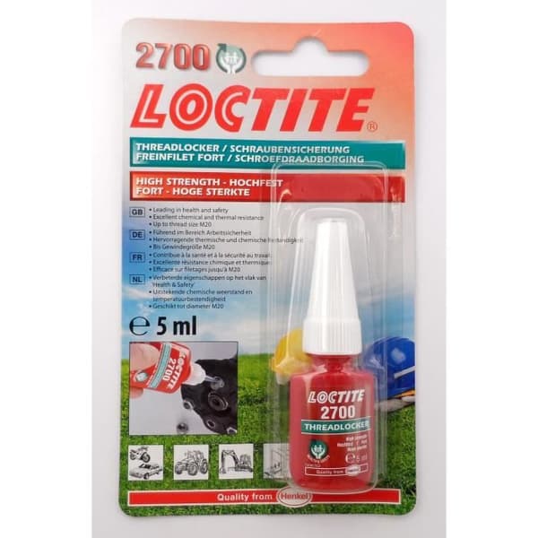 Frein Filet Fort - LOCTITE - 2700 - 5ml - Röd - Kemisk och termisk ...