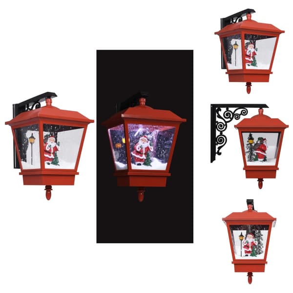 Julebelysning - Living julelampe med LED-lys og julemand 40x27x45 cm ...