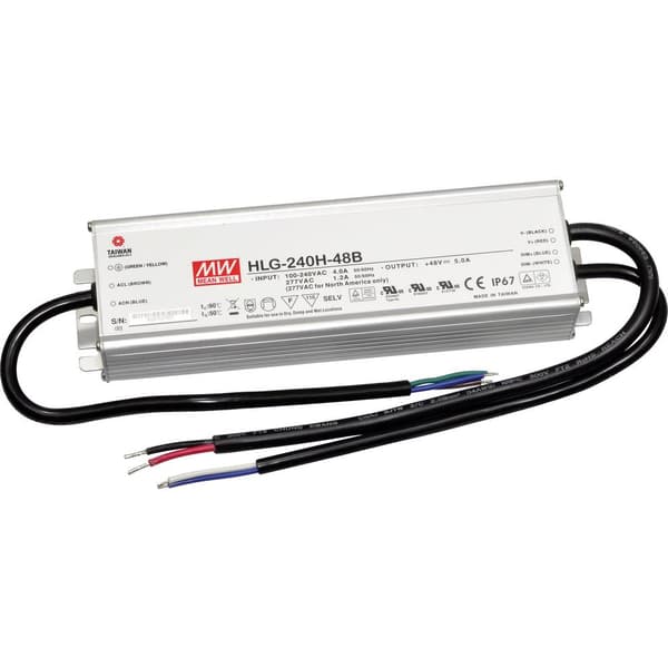 Mean Well HLG-240H-48B LED driver, LED transformator Konstantspänning, Konstantström 240 W 5 A ...