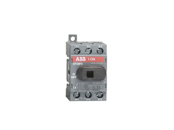 ABB OT25F3, 3P, Kabel, Svart, IEC 60947-3 / UL 508 / CSA C22.2 No. 14 ...