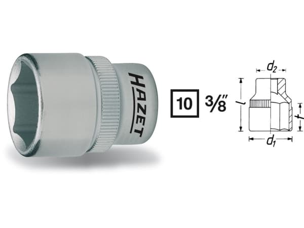 HAZET 880-18, 1 stykker, 76,2 / 8 mm (3 / 8"), Kromvanadiumstål, 31,5 mm, 45 g | CDON