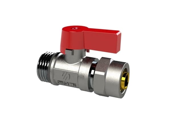 Arco MINI kuleventil DN15 1/2 x 16 mm med PEX-kobling 16x2 rød ...