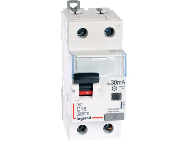 Legrand Residual current circuit breaker 2P 16A C 0.03A type AC P312 - 411013 | CDON