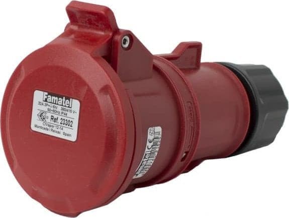FAMATEL Portabelt uttag 32A 4P 400V röd IP44 TOP SpeedPRO 23302 | CDON