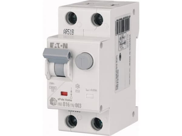 Eaton Differential and overcurrent switch 2P 13A B 0.03A AC xPole Home ...