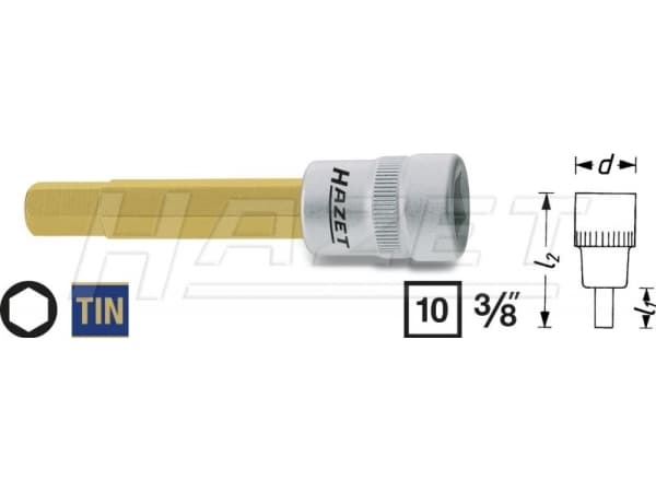 HAZET 8801-10, 1 stykker, 76,2 / 8 mm (3 / 8"), Stål, 85 mm, 81 g | CDON