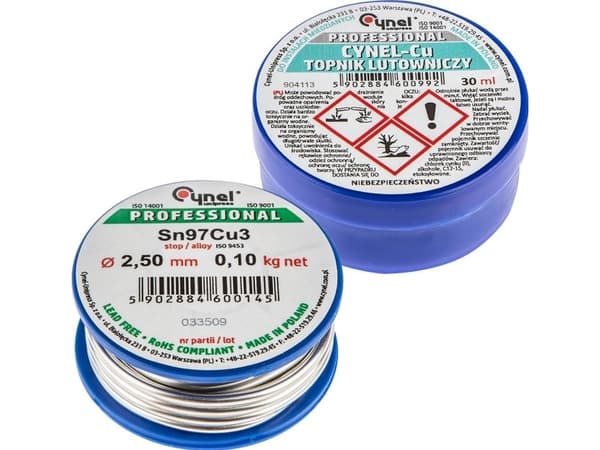 Tinn for lodding av kobberinstallasjoner, loddetinn og flussmiddel ...